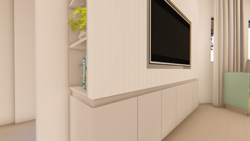 Minimal custom made tv unit - Studio Sophia