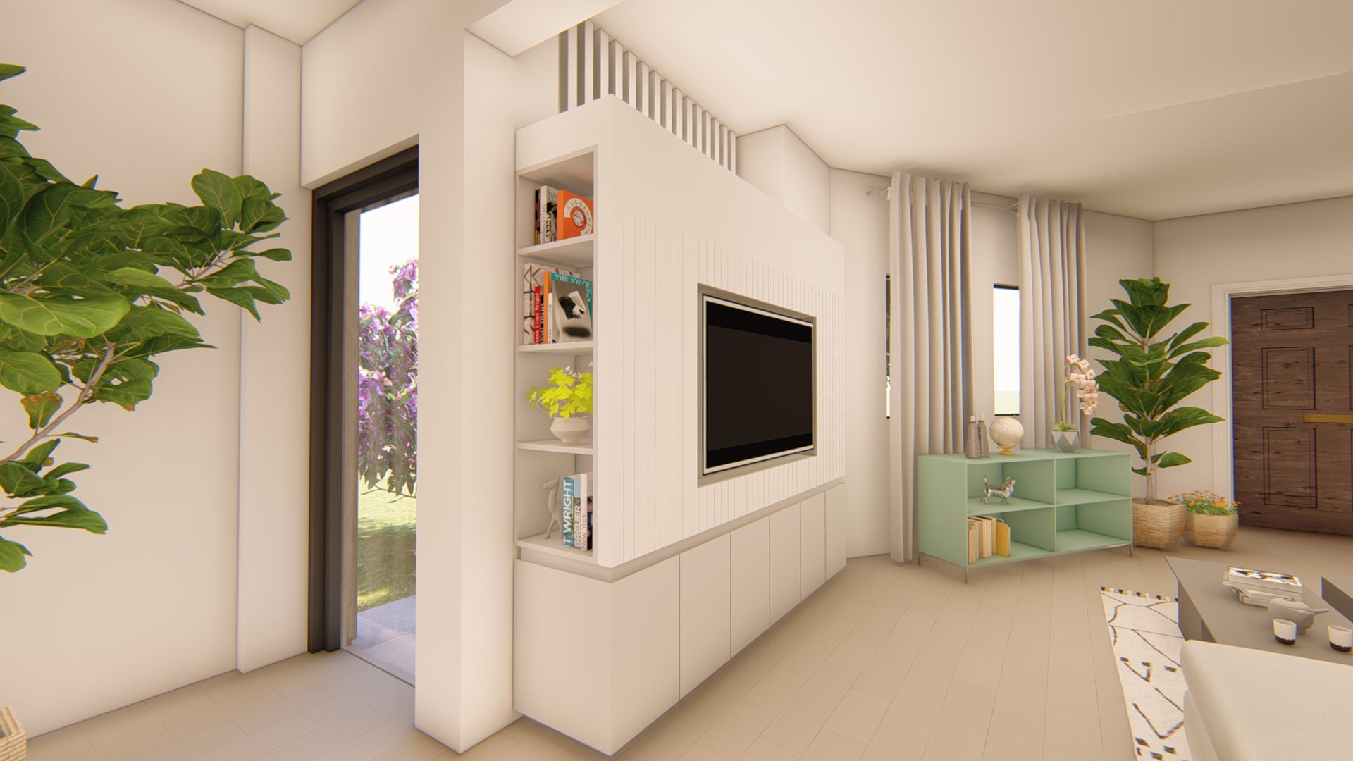 Minimal custom made tv unit - Studio Sophia