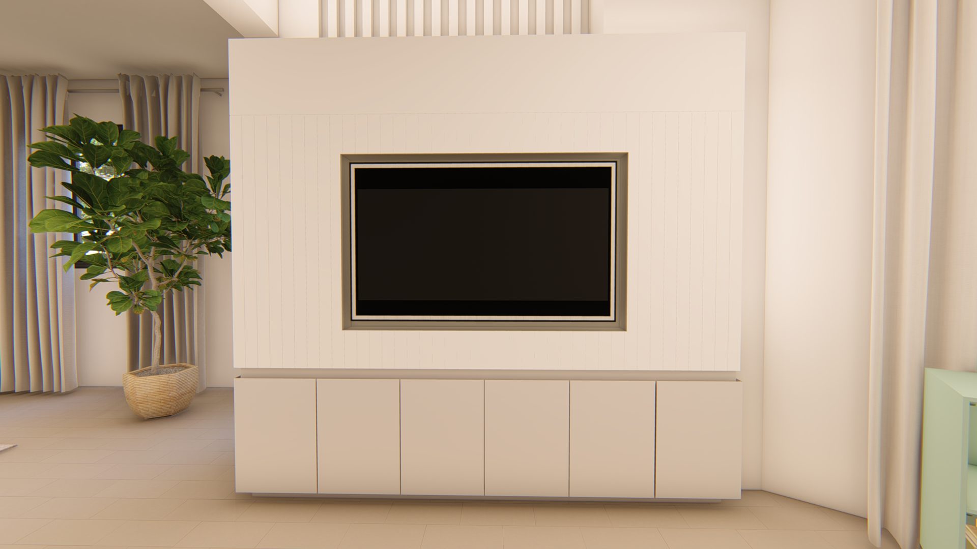 Minimal custom made tv unit - Studio Sophia