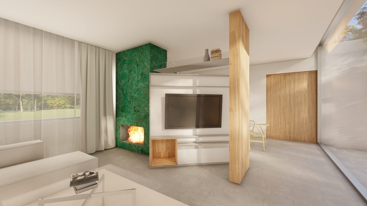 Design a fireplace and a rotating TV unit? Challenge accepted! - Studio ...