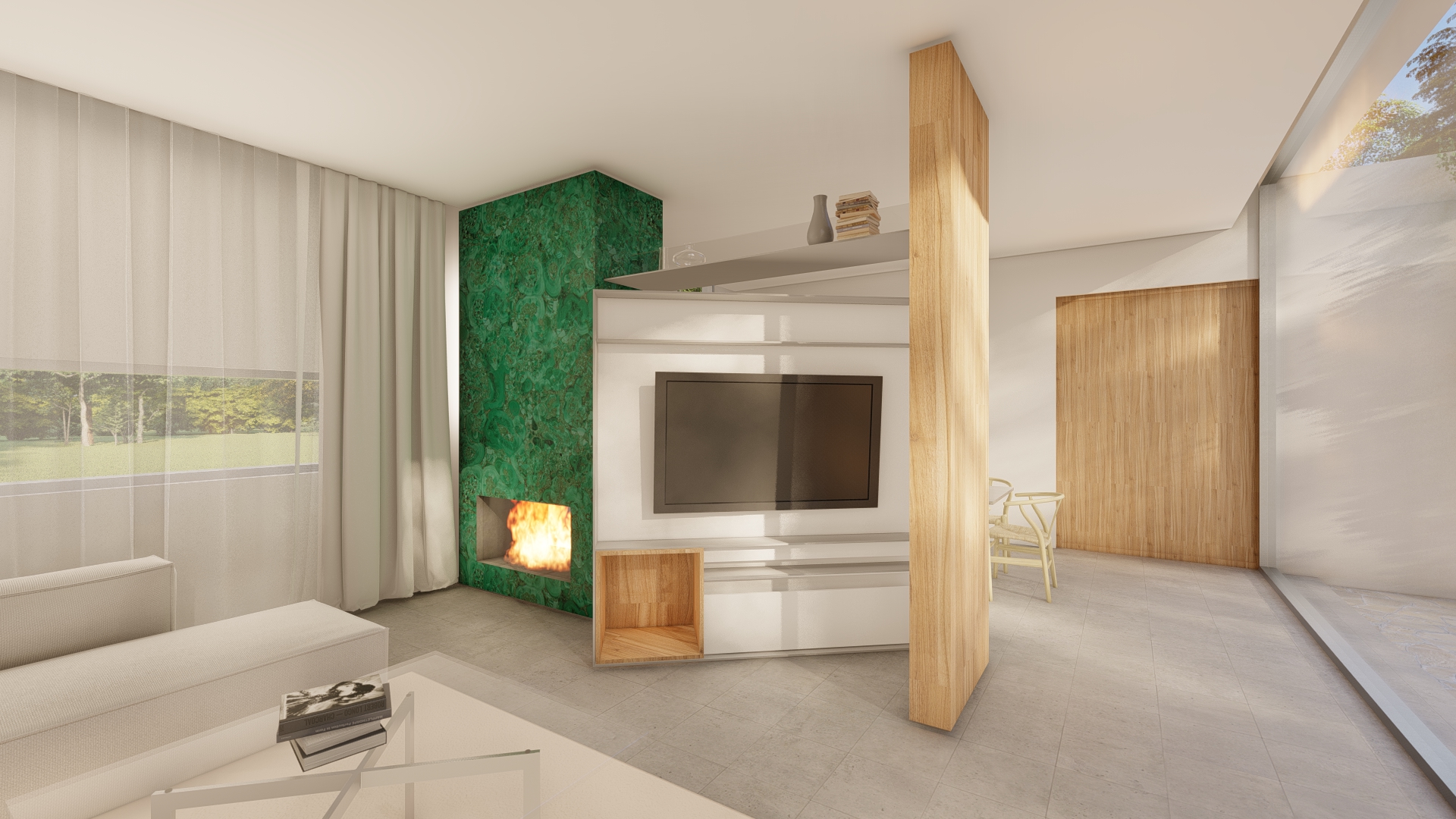 Design a fireplace and a rotating TV unit? Challenge accepted! - Studio ...